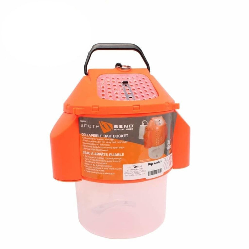Big Catch Fishing Tackle - Collapsible Bait Bucket with Aerator Clip ...